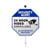 China Customized Waterproof Aluminum Yard Sign Stakes Warning Signs 25x25cm 5-7 Year Lifespan for sale