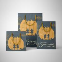China Custom Kraft Paper Shopping Bag with Bright Film Surface and Hand Length Handle 30x40x10cm for sale