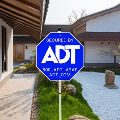 China Toowin Red Road Construction CCTV Camera Sign with 35.5cm Aluminum Pole Customizable for sale