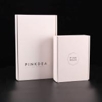 China Custom Holographic Corrugated Shipping Boxes 6x4x2 for Makeup Lingerie White Recyclable for sale