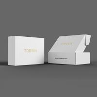 China Custom Holographic Corrugated Shipping Boxes 6x4x2 for Makeup Lingerie White Recyclable for sale