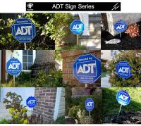 China Toowin Custom Tinplate Yard Sign 5-7 Year Lifespan Security Signs for Lawn 25x25cm for sale