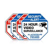 China Toowin Customized 8x12 Inch CCTV Sign Board for Home Security Warning Yard Sign for sale