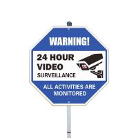 China Toowin Customized 8x12 Inch CCTV Sign Board for Home Security Warning Yard Sign for sale