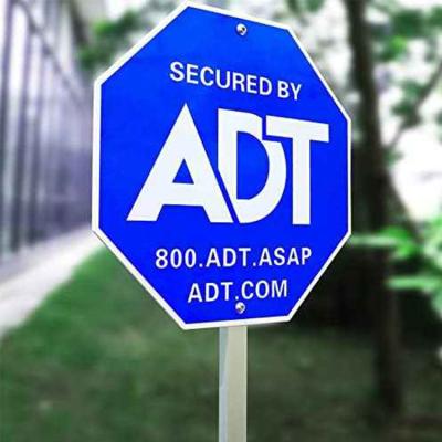 China Custom Aluminum CCTV Warning Sign 30x30cm No Rust Green ADT Sign Light from Toowin for sale