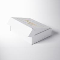 China Custom Corrugated Paper Jewelry Box with Embossing for Small Cookies Shirts Necklaces for sale