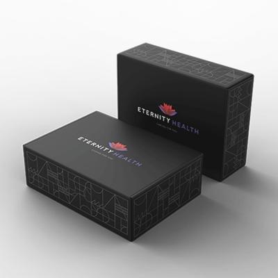 China Custom Corrugated Paper Box with Bronzing Dark Blue Eco Friendly for Donut Shirt Packaging for sale