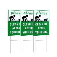 China Custom Reflective Dog Yard Sign 10x20 Inch PVC Outdoor Poster Long Life Span 5-7 Years for sale
