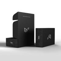 China Custom Corrugated Square Paper Packaging Box Hot Silver Cyan Finish for Frozen Products Shoes Perfume for sale