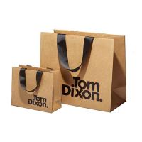 China Kraft Paper Luxury Gift Bags with Three-Strand Rope Handles Custom Size 20x15x8cm for sale