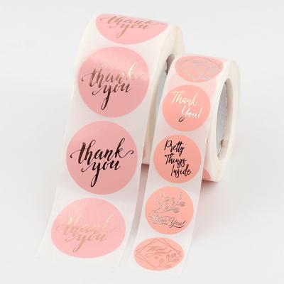 China Custom Waterproof Thank You Sticker Die Cut Adhesive Vinyl PVC Label 3-5 Days Delivery for sale