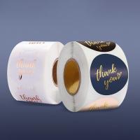 China Custom Waterproof Thank You Sticker Die Cut Adhesive Vinyl PVC Label 3-5 Days Delivery for sale