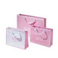 China Eco Friendly Kraft Paper Grocery Bag with Handle Custom Size for Fast Food Takeaway for sale