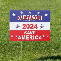 China Double Sided Waterproof 18x24 Inch Plastic USA Election Campaign Yard Sign No Deformation for sale