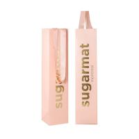 China Custom Kraft Paper Bags with Ribbon Handle Luxury Shopping Bags 300gsm for sale