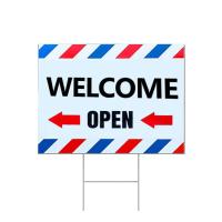 China Blue Reflective Corflute Yard Signs 18x24 Inch Outdoor PP Plastic for Campaign Events for sale