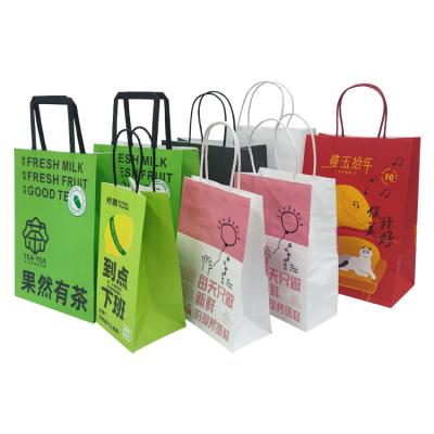 China Custom Kraft Paper Bags for Food Snacks Packaging Eco-Friendly Portable 300gsm for sale