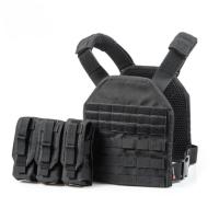 China Ultralight Nylon Tactical Plate Carrier MOLLE Combat Vest With Quick Release Rescue Handle for sale