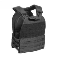 China Black Polyester Tactical Weighted Training Vest Adjustable Weighted Vest for sale