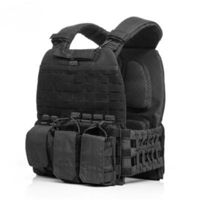 China Black Polyester Tactical Weighted Training Vest Adjustable Weighted Vest for sale