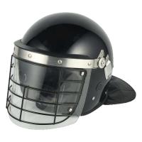 China Black Anti Riot Tactical Helmet Riot Control Helmet With Metal Mesh Visor ABS PC Shell for sale