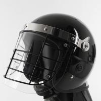 China Black Anti Riot Tactical Helmet Riot Control Helmet With Metal Mesh Visor ABS PC Shell for sale