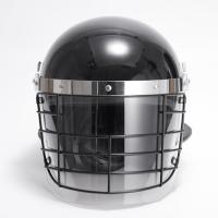 China Black Anti Riot Tactical Helmet Riot Control Helmet With Metal Mesh Visor ABS PC Shell for sale