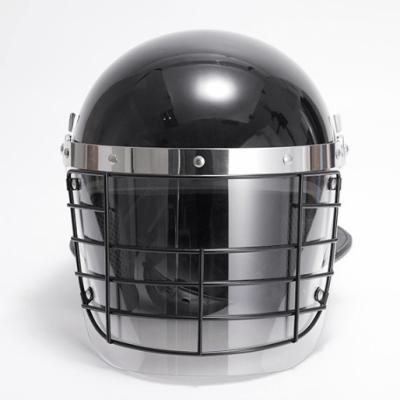 China Black Anti Riot Tactical Helmet Riot Control Helmet With Metal Mesh Visor ABS PC Shell for sale
