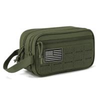 China Waterproof Multi Compartment Outdoor Organizer Bag 11x15x26cm Tactical Toiletry Bag for sale
