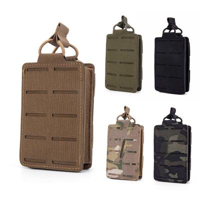 China 5.56mm Laser-Cut Single Molle Pouch - Compact Tactical Accessory Bag with Adjustable Belt/Webbing Mount (70g Lightweight, 5 Colors) for sale