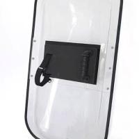 China Lightweight Anti Riot Shield PC Shield With 342J Impact Rating Ergonomic Grip for sale