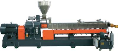 China Stainless Steel Twin Screw Extruder with 3-5 Barrel Cooling Zones and 800-1500kg/H Capacity for PVC Processing for sale