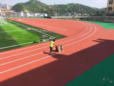 China Polyurethane Sports Flooring for  Outdoor Synthetic Athletic Track and Field Surface Construction for sale