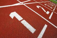 China Athletics Running Track Surface Material , Synthetic Indoor Running Track Flooring for sale