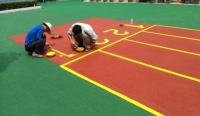 China Colorful Outdoor Rubber Flooring For Playgrounds 13mm Thickness With Sandwich System for sale