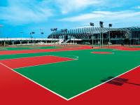China Seamless Rubber Basketball Court Flooring , Polyurethane Resin Soft Rubber Flooring for sale