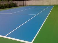 China Outdoor / Indoor Tennis Court Flooring Material Slip Resistant Cushioned For College  for sale