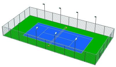 China Green / Blue Outdoor Basketball Surface Material , 3mm Sports Flooring Tiles for sale