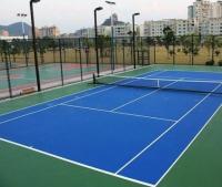 China Green / Blue Outdoor Basketball Surface Material , 3mm Sports Flooring Tiles for sale