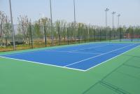 China Tennis Court PU Sports Flooring Anti Slip With High Crystalline Silicone Buffer Coat for sale