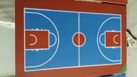 China Synthetic Outdoor Rubber Flooring , Workout Room Flooring With Marking Line for sale