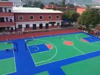 China Synthetic Outdoor Rubber Flooring , Workout Room Flooring With Marking Line for sale