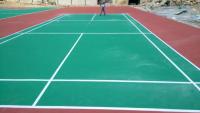 China 3mm Thickness PU Sports Flooring For Badminton Court Surface Long Lifespan for sale