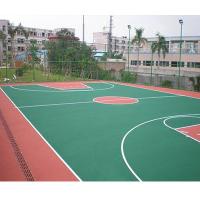 China Synthetic Exterior Basketball Court Surfaces , Colored Modular Basketball Flooring for sale