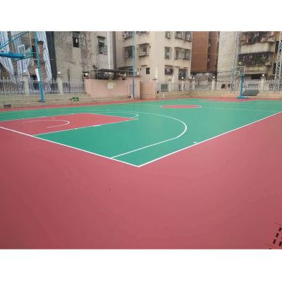 China Tennis / Badminton Court Synthetic Flooring , 3mm Recycled Basketball Court Flooring for sale