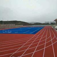 China 400 Meters Synthetic Outdoor Flooring , Spray Coat Anti Static Flooring for sale