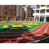 China Spike Resistant Playground Floor Material For Children / Rubber RunningTrack for sale