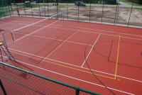 China Red / Green Rubber Sports Flooring For Multi Purposed Surface Refresh Builder for sale