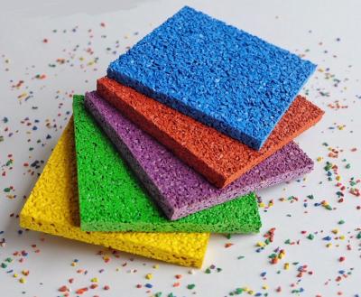 China Dust Free Rubber Athletic Track , Impermeable Public Running Track With Two Layers for sale