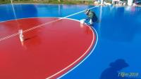 China Red / Green Rubber Sports Flooring For Multi Purposed Surface Refresh Builder for sale